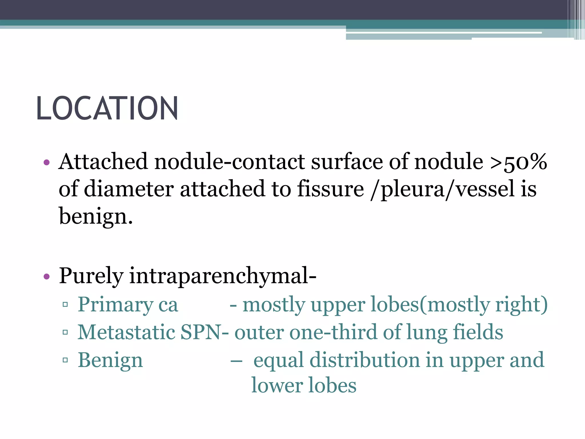 Approach to solitary pulmonary nodule | PPTX