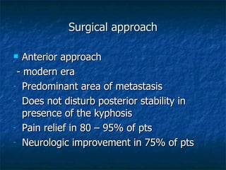 Approach To Spinal Metastasis | PPT