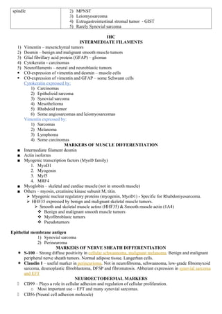 Approach to spindle cell tumors .docx | Free Download