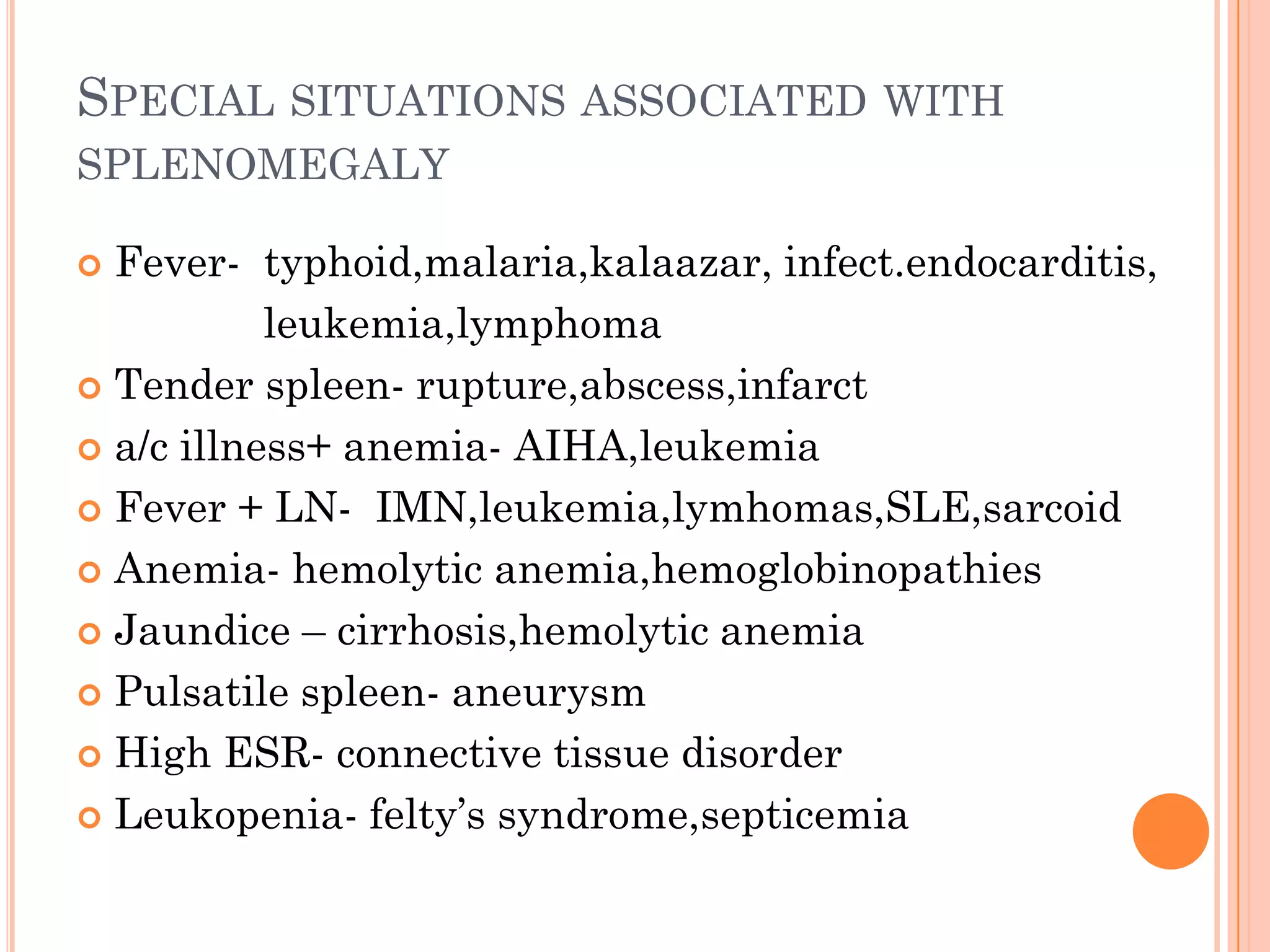 Approach to splenomegaly | PPTX