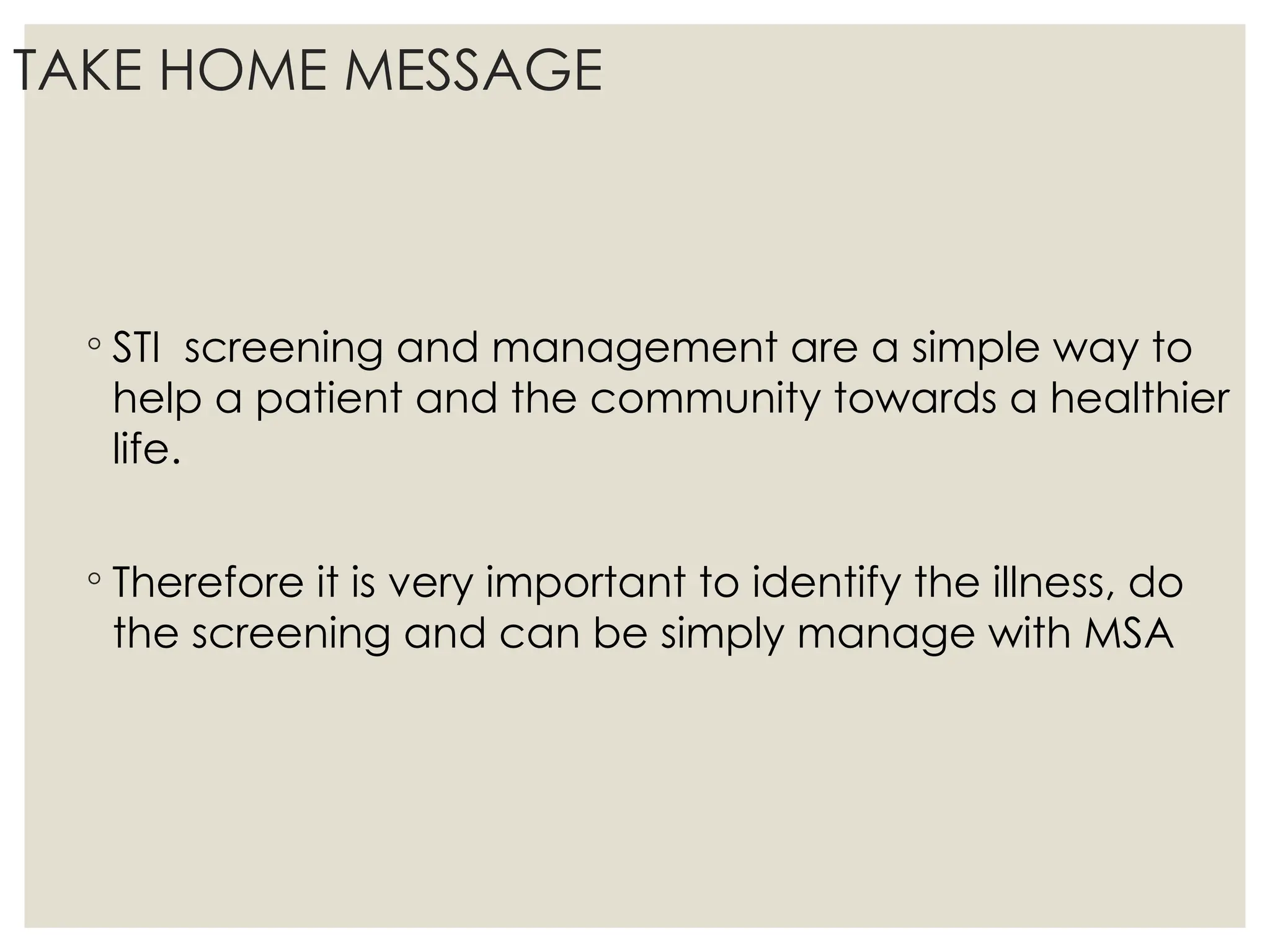 approach to STI and its management in a nutshell | PPTX