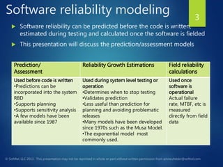 Predict Software Reliability Before the Code is Written | PPTX