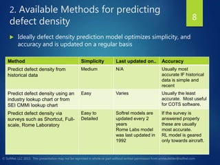 Predict Software Reliability Before the Code is Written | PPTX