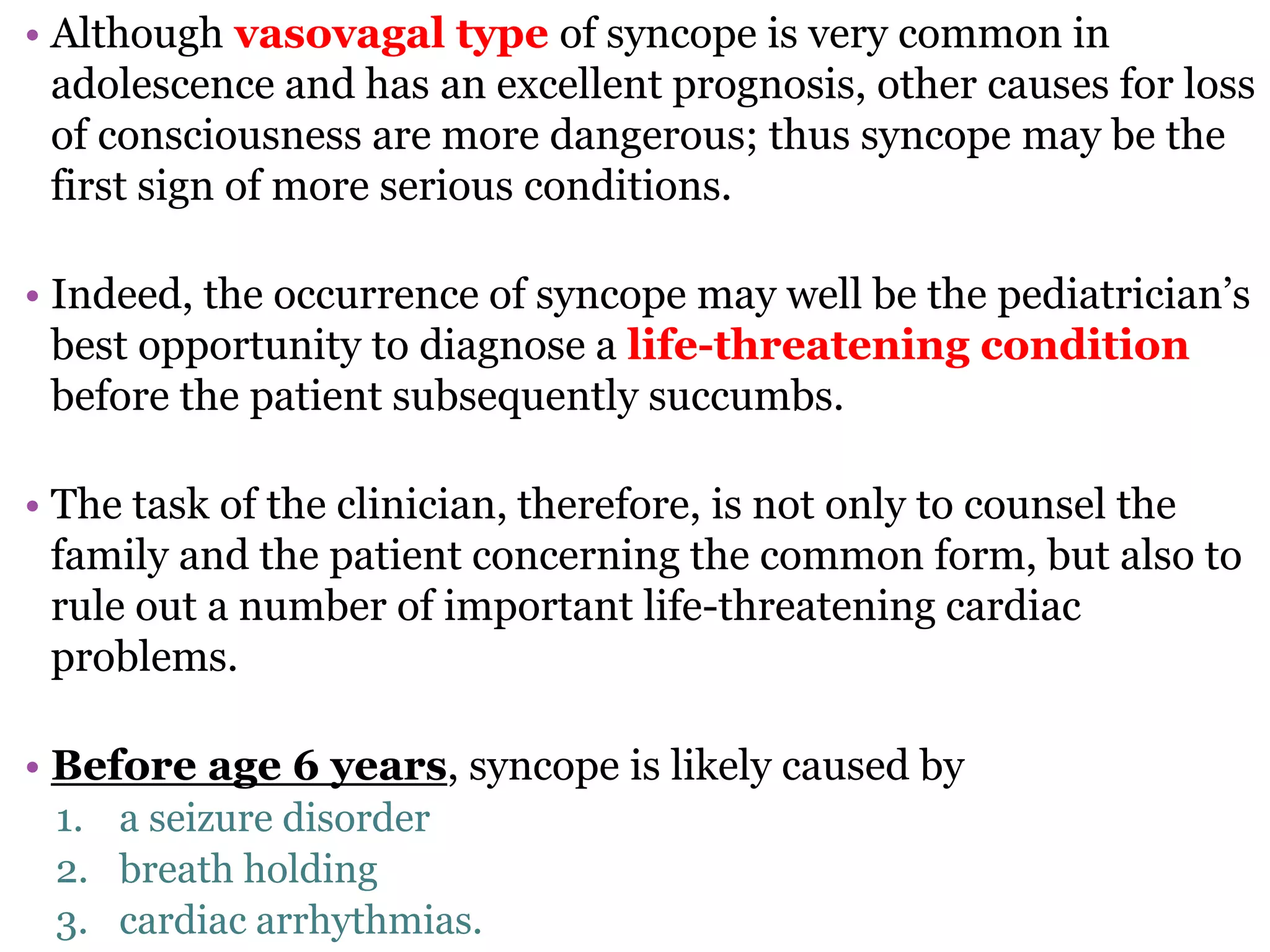Approach to Syncope in Children (Pediatric Syncope).pptx