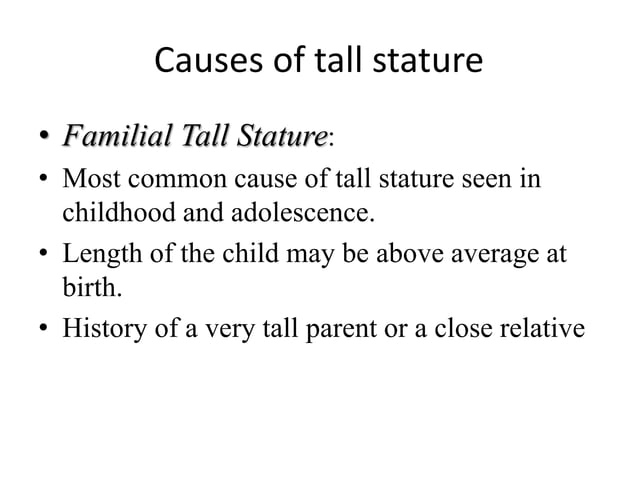 Approach to tall stature | PPTX