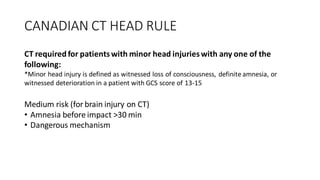 CT Evaluation for Brain. Postgraduate Teaching Hospital | PDF