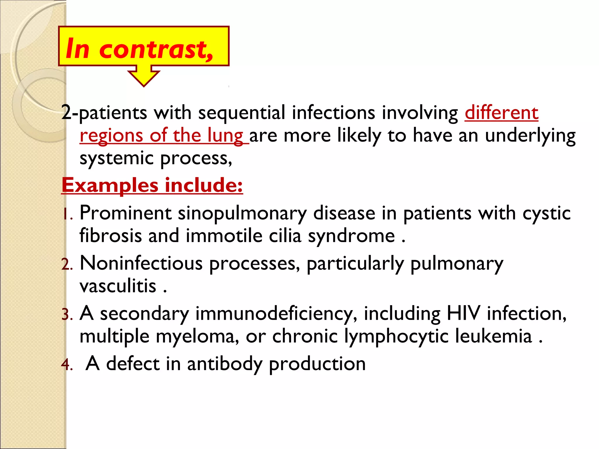 Approach to the adult with recurrent respiratory infections | PPT