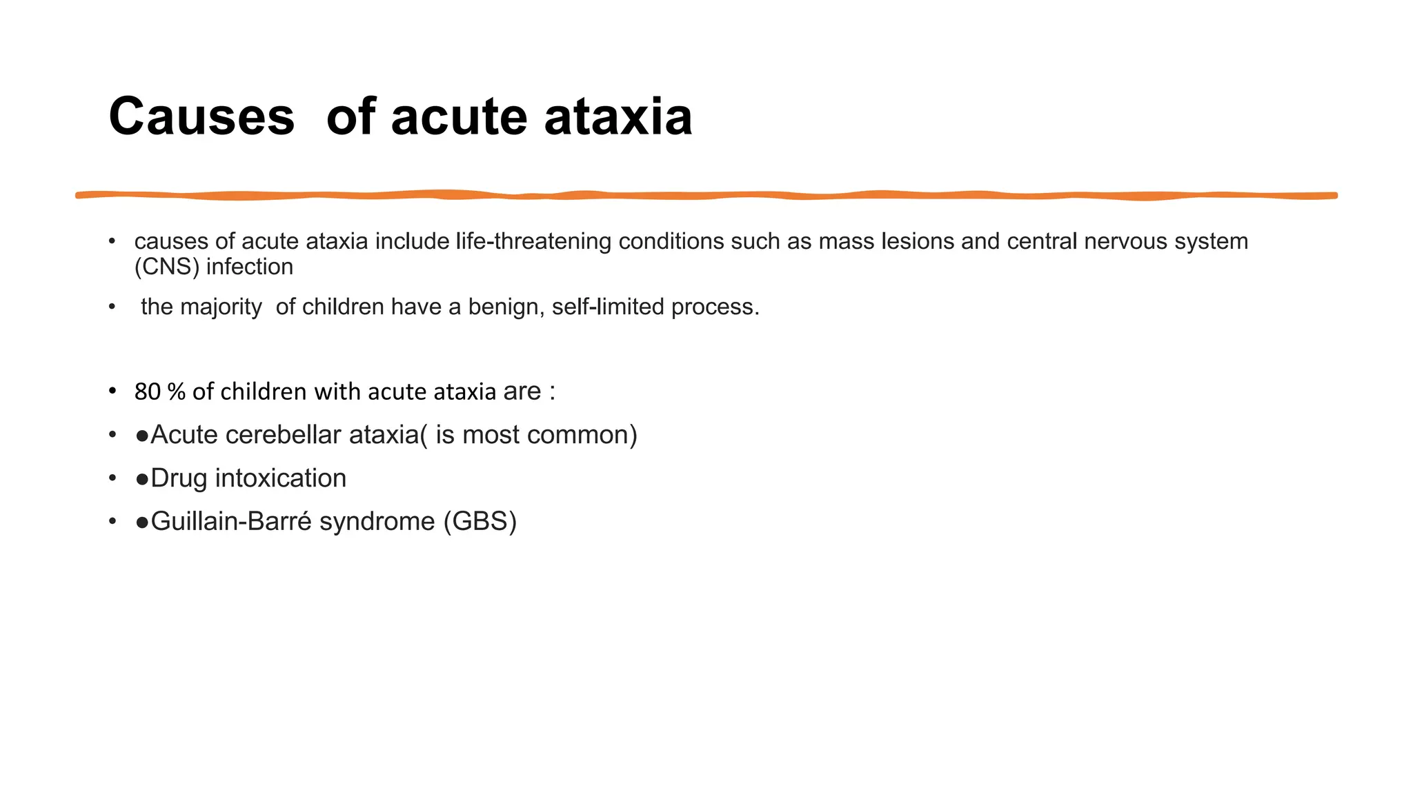 Approach to the child with acute ataxia | PPTX