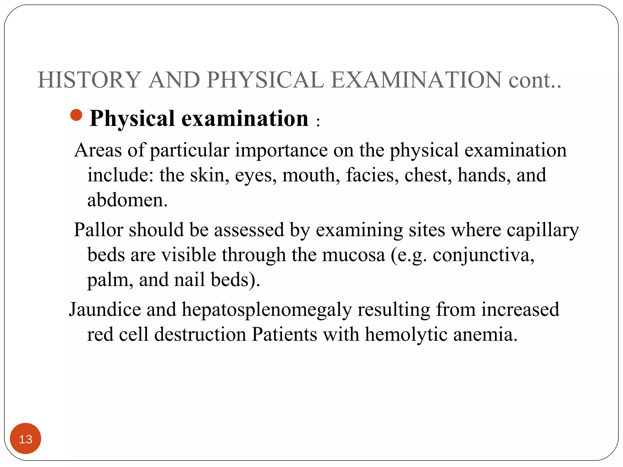Approach to the child with anemia | PPT