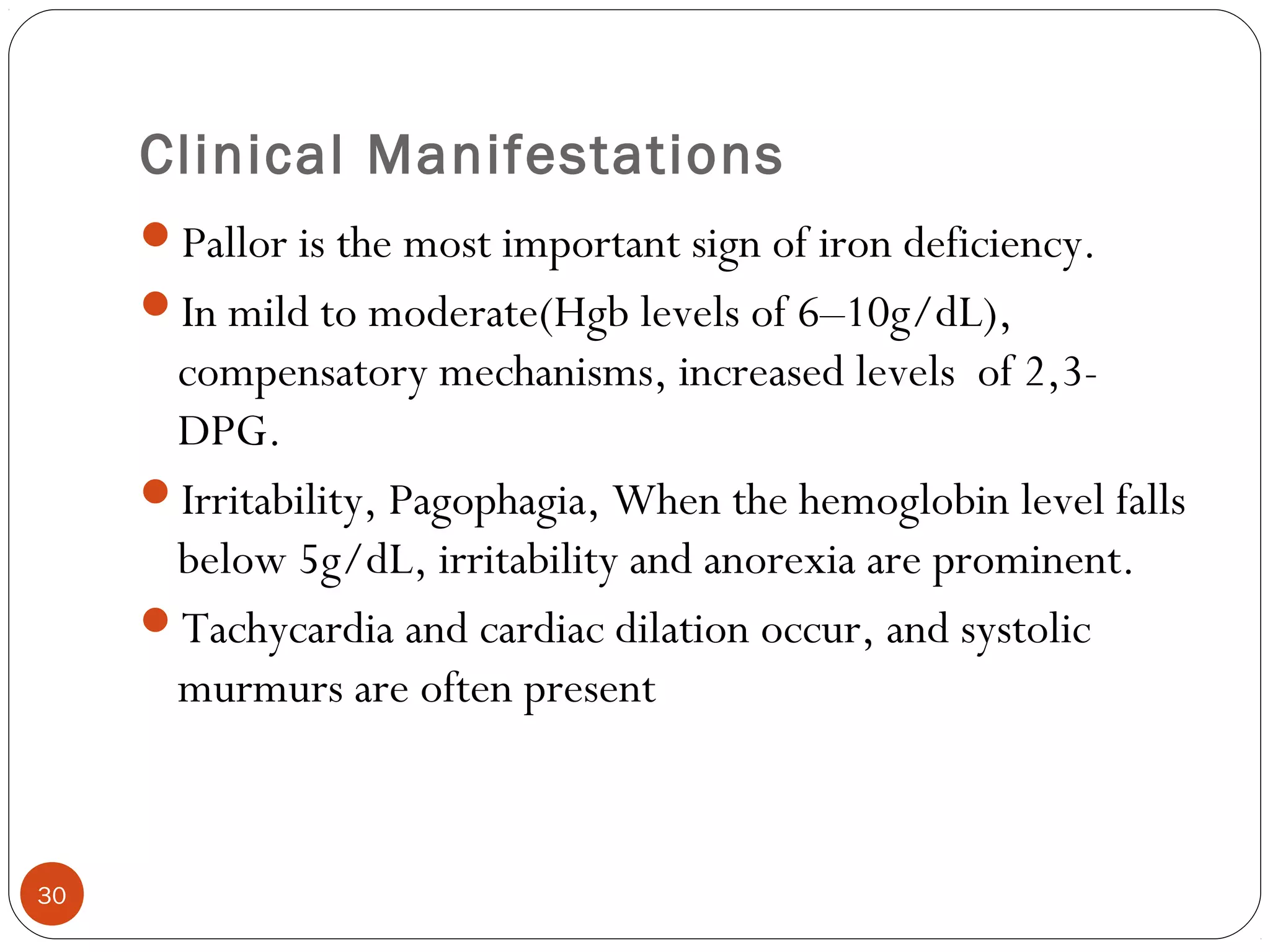 Approach to the child with anemia | PPT
