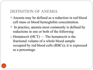 Approach to the child with anemia | PPT