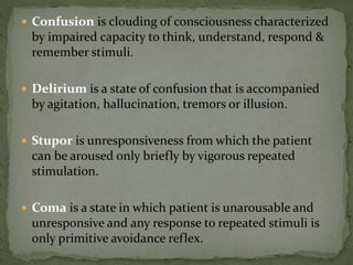 Approach to the comatose patient | PPTX