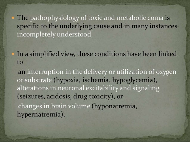 Approach to the comatose patient