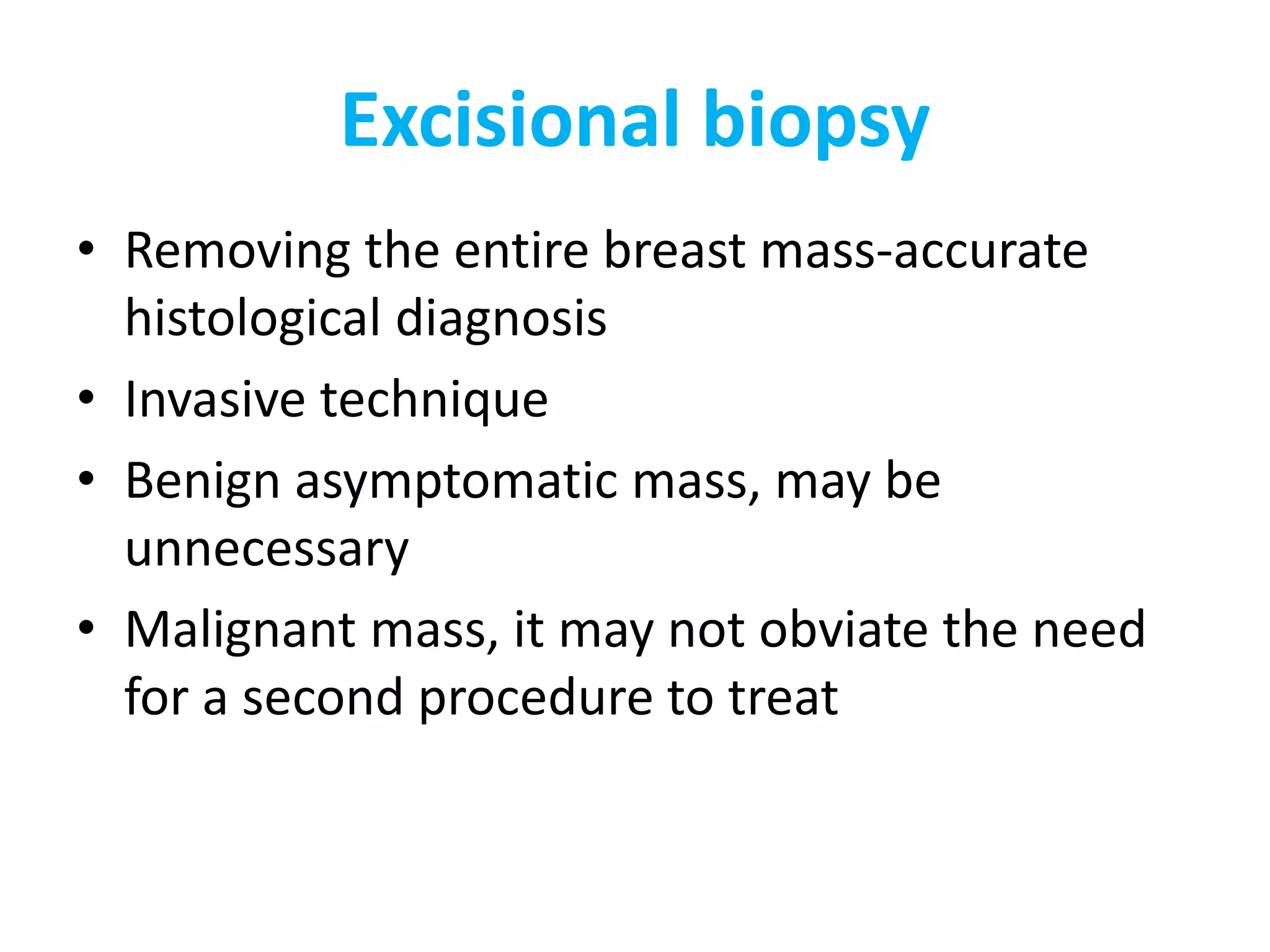 Approach to the diagnosis of a breast lump | PPTX