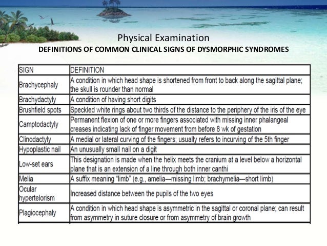 Approach to the dysmorphic child