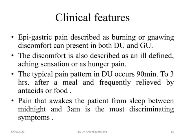 Approach to the management of peptic ulcer disease | PPTX