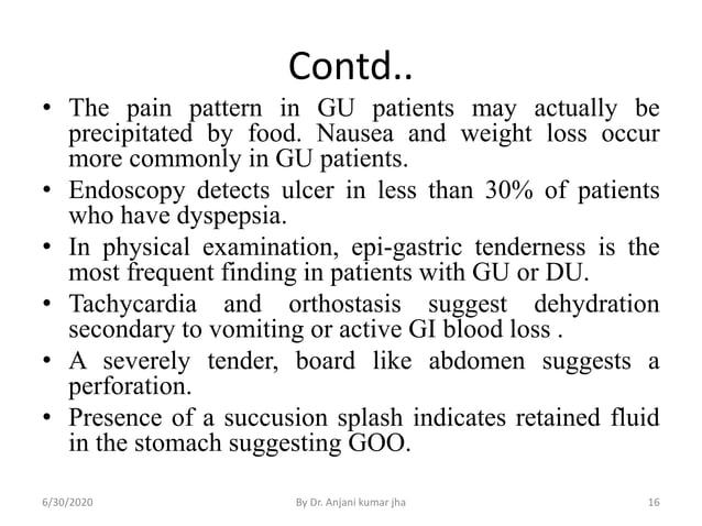 Approach to the management of peptic ulcer disease | PPTX