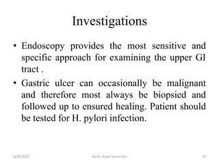 Approach to the management of peptic ulcer disease | PPTX