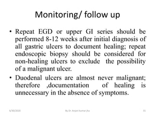 Approach to the management of peptic ulcer disease | PPTX