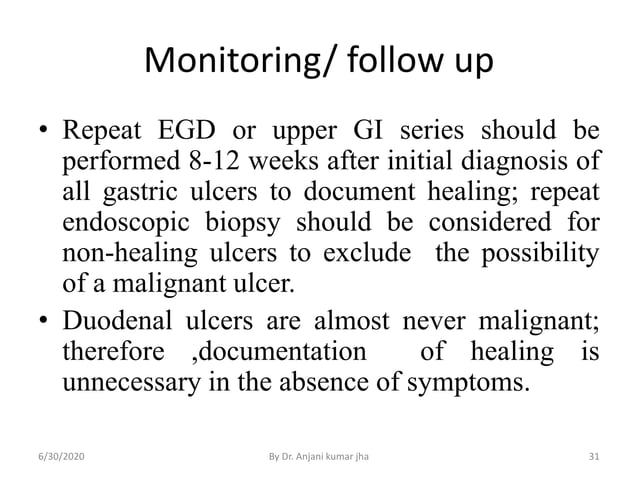 Approach to the management of peptic ulcer disease | PPTX