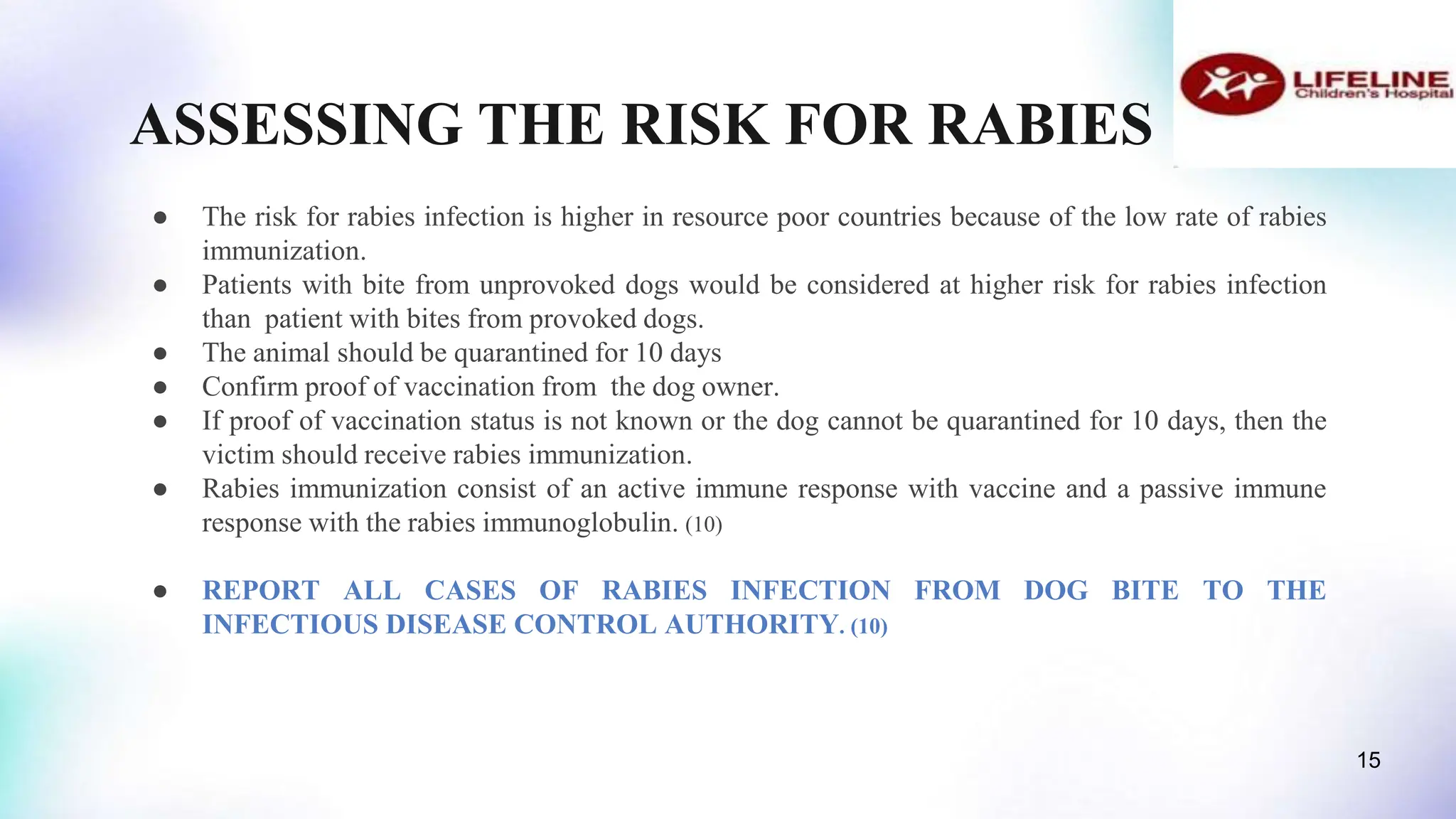 APPROACH TO THE MANAGMENT OF ANIMAL BITE IN CHILDREN (SNAKE AND DOG BITE).pptx | Injuries ...