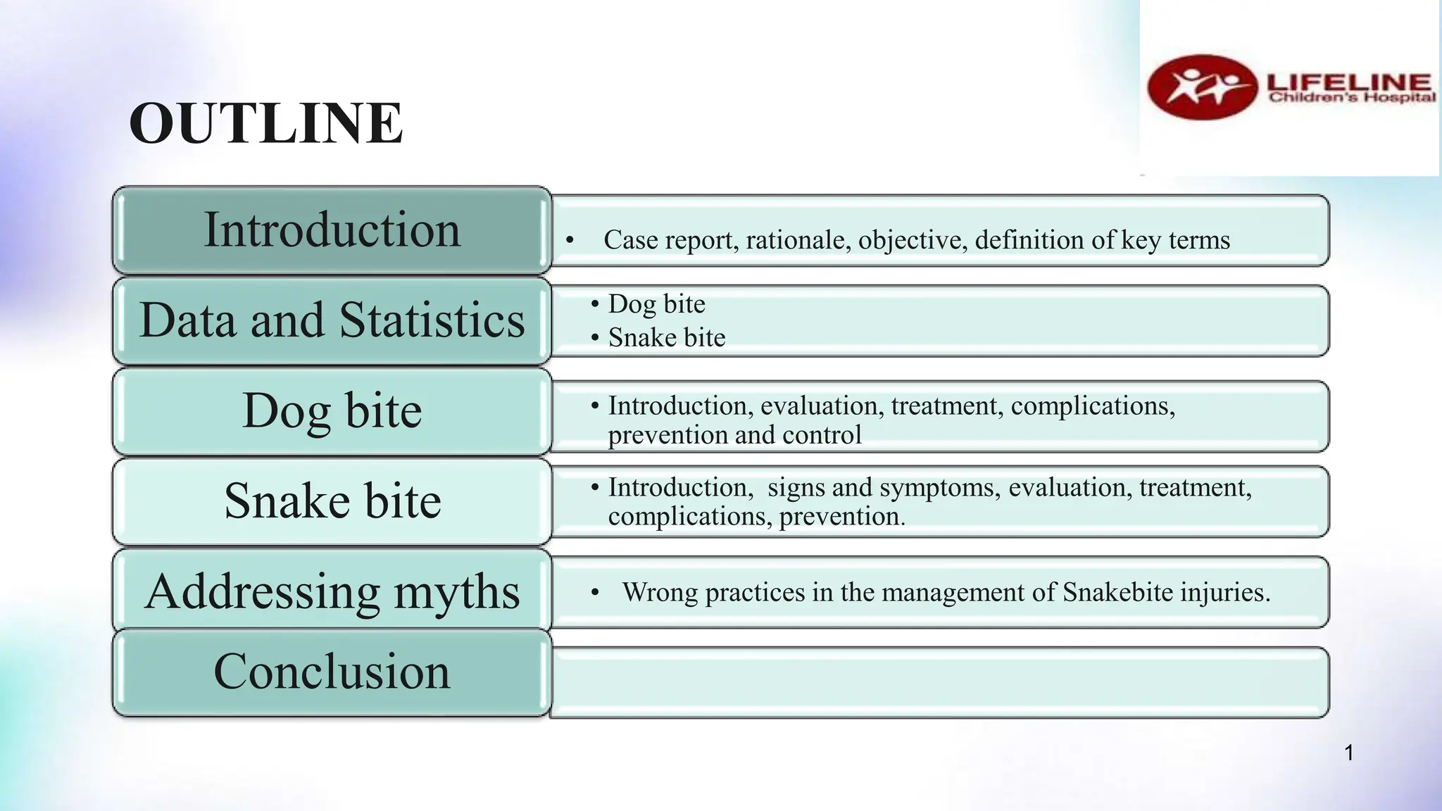 APPROACH TO THE MANAGMENT OF ANIMAL BITE IN CHILDREN (SNAKE AND DOG BITE).pptx | Injuries ...