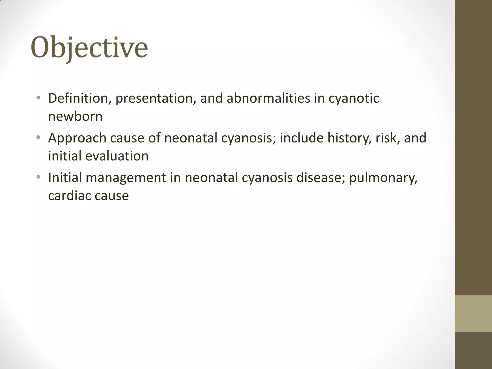 Approach to the neonatal cyanosis | PDF