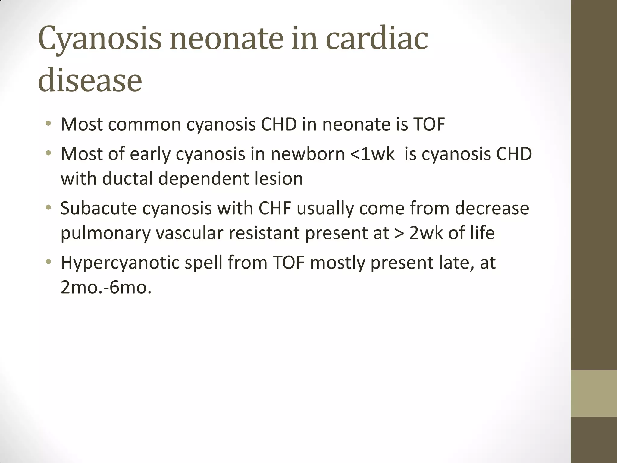 Approach to the neonatal cyanosis | PDF