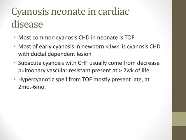 Approach to the neonatal cyanosis | PDF | Heart and Cardiovascular ...
