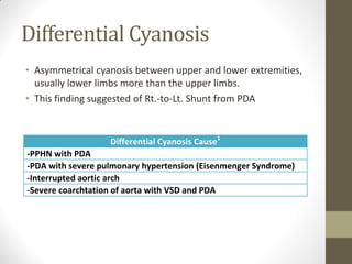Differential Cyanosis