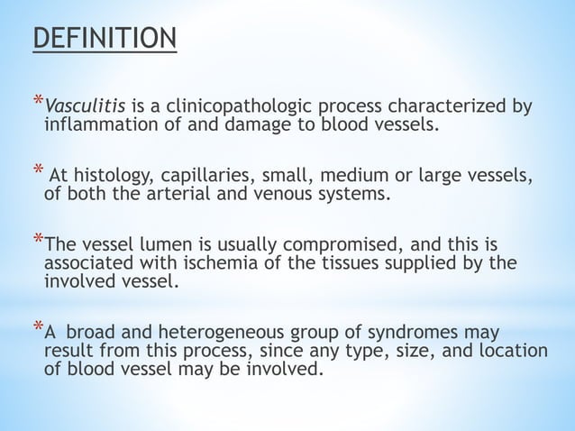 Approach to the patient vasculitis (2) | PPT