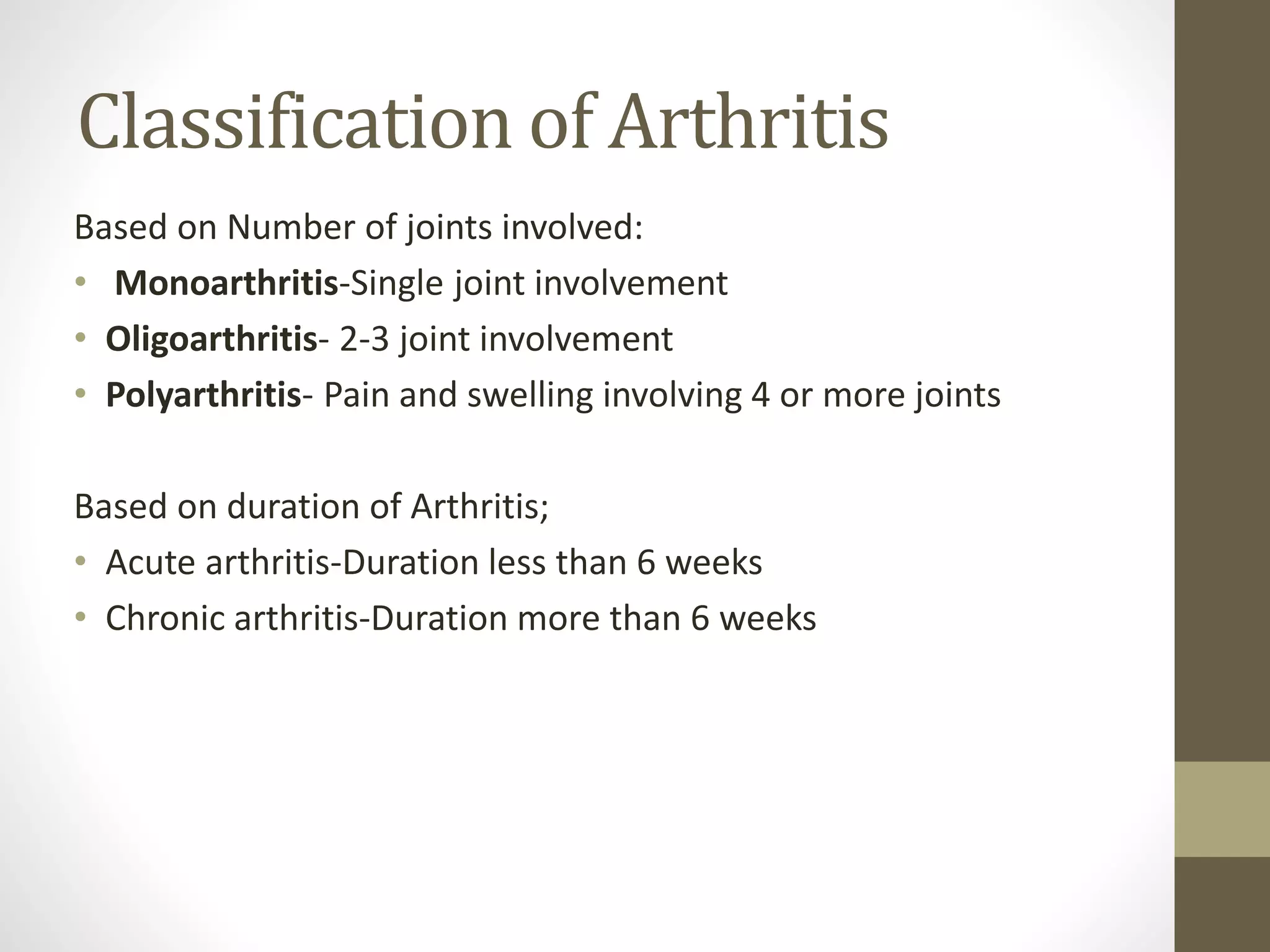 Approach to the patient with arthritis | PPTX