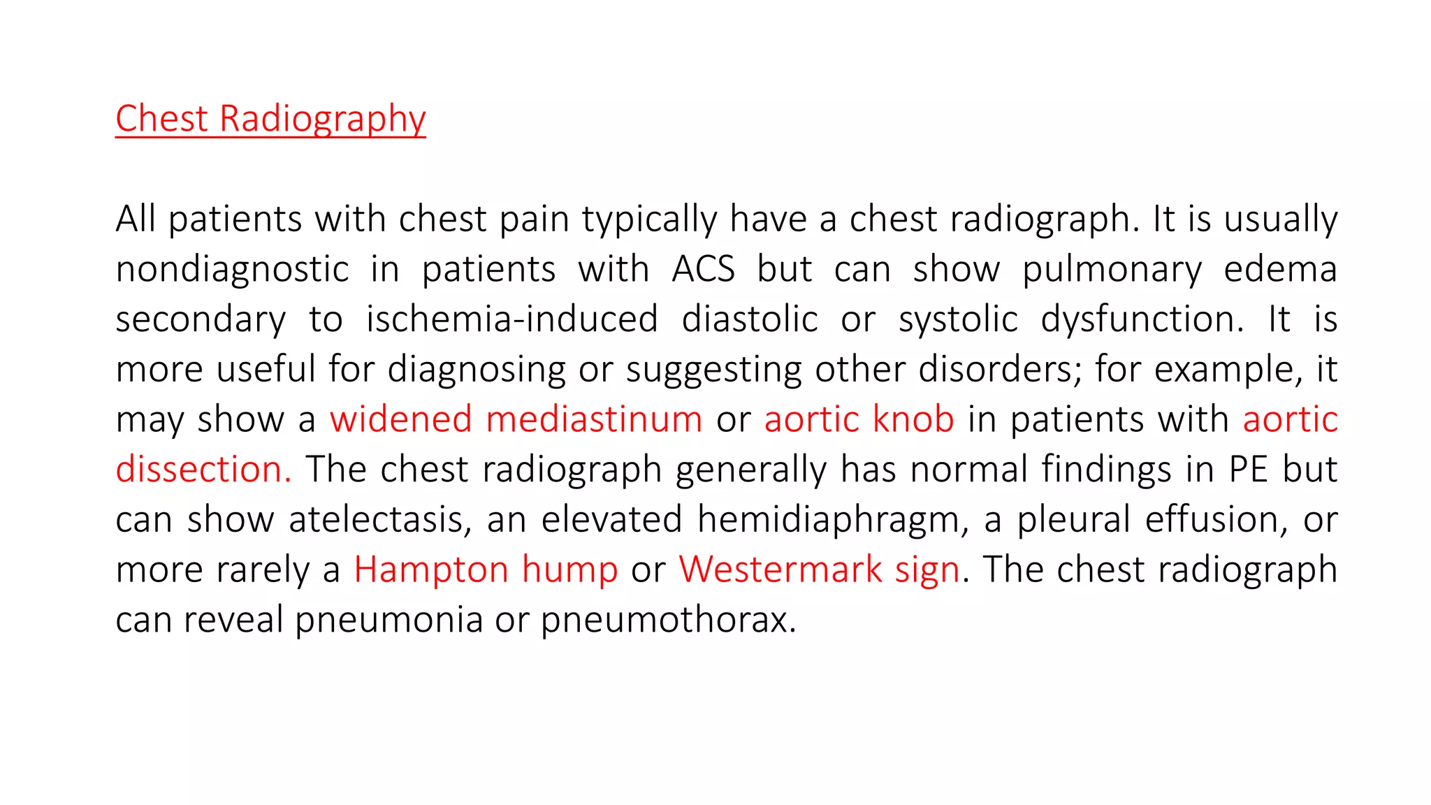 Approach to the patient with chest pain | PPT