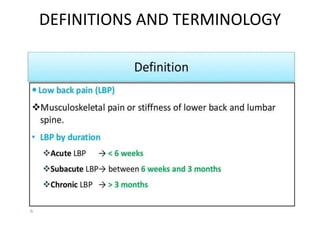 Approach to the patient with Low Back Pain.pptx