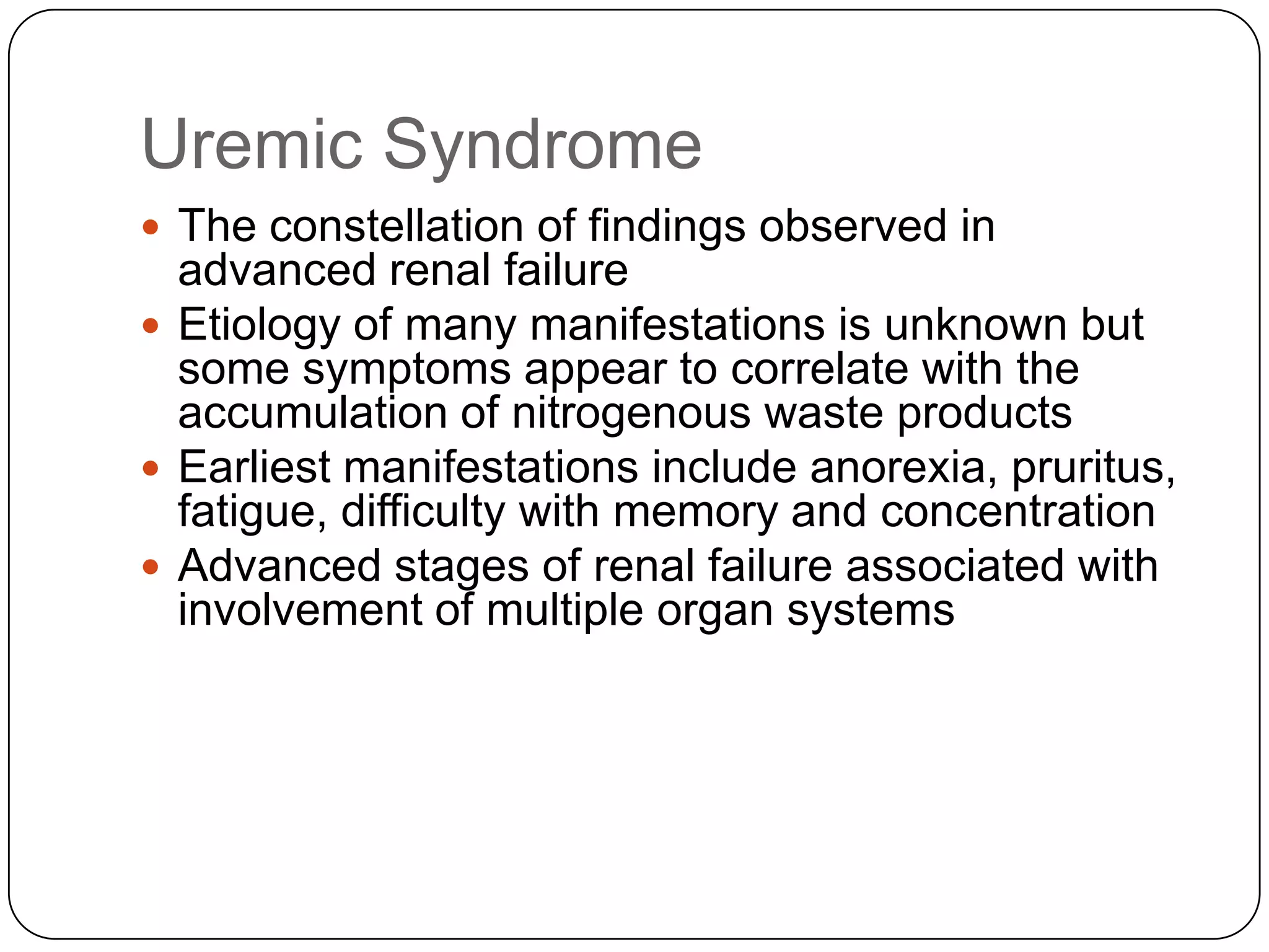 Approach to the Patient with Renal Disease | PPTX
