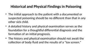 APPROACH TO THE POISONED PATIENT in children .pptx