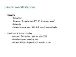 Approach to thrombocytopenia | PPTX