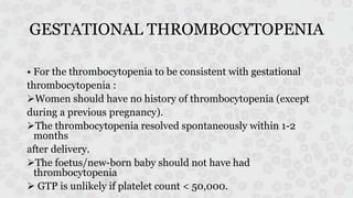 Approach to thrombocytopenia | PPTX