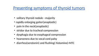 approach to thyroid malignancy.pptx focusing on malignant thyroid ...