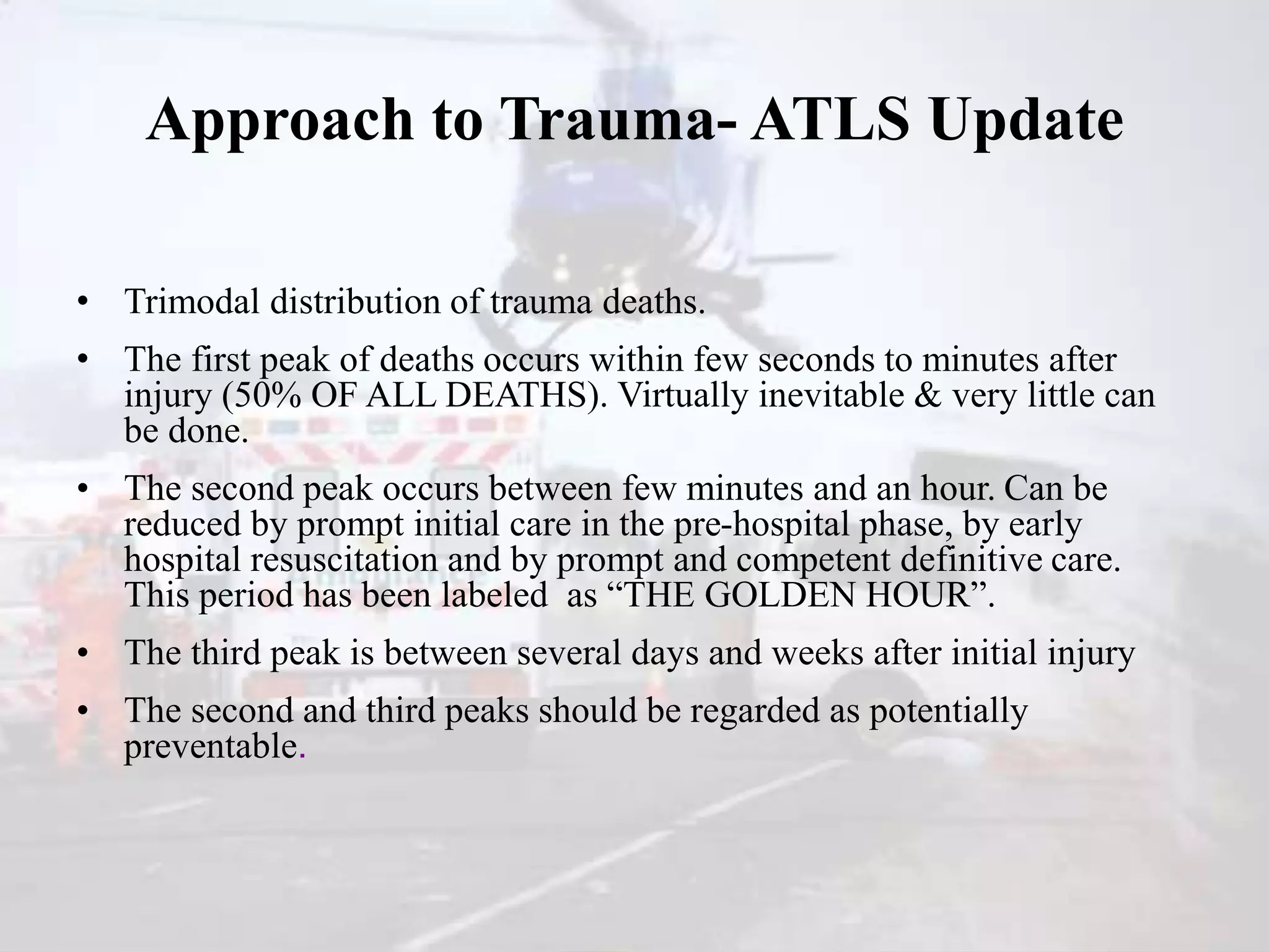Approach to trauma- ATLS update by Dr.Damodhar.M.V | PPTX