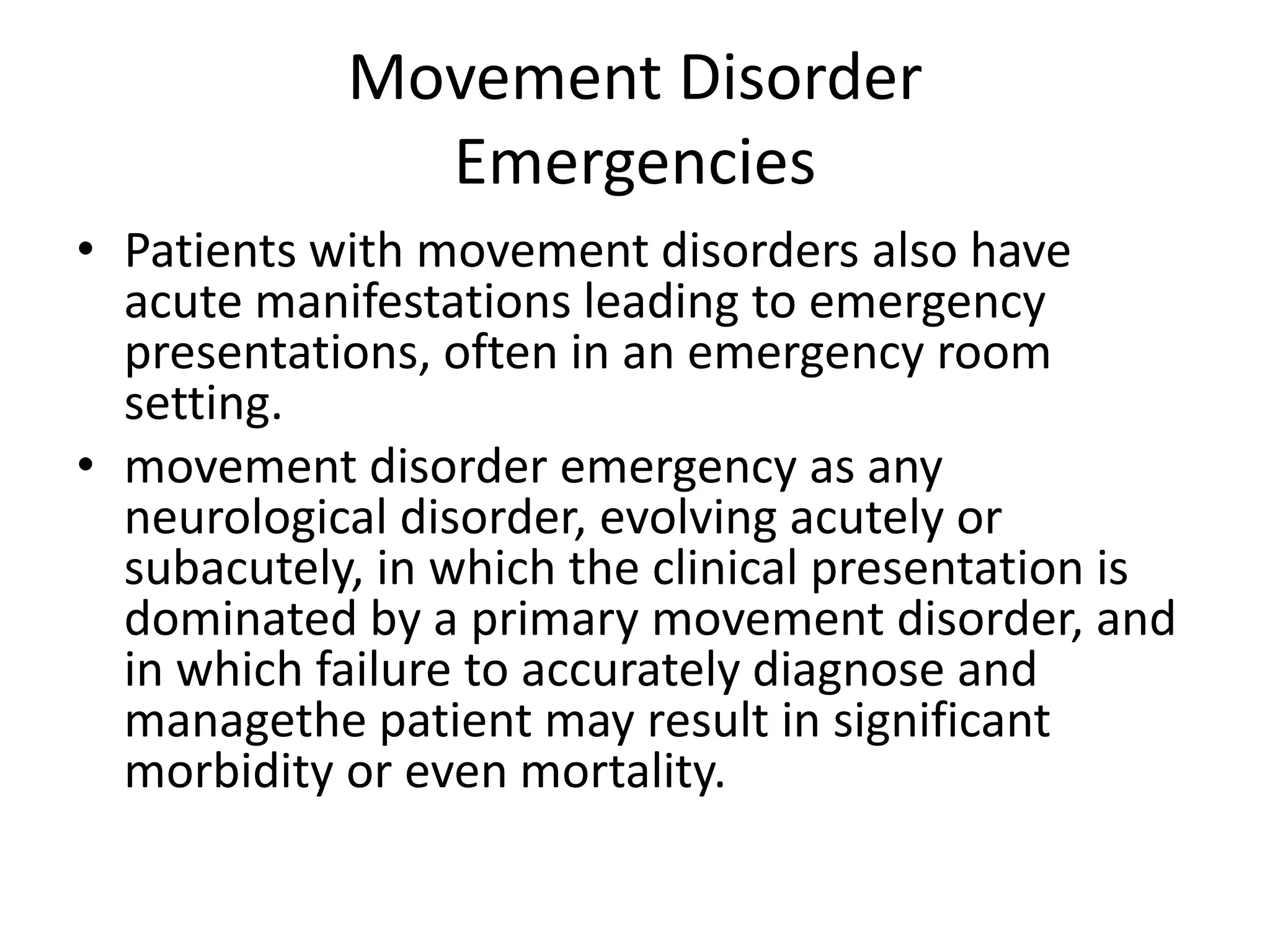 Approach to treatment of movement disorders | PPTX