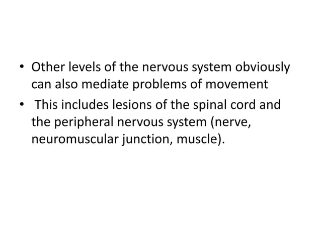 Approach to treatment of movement disorders | PPTX | Physical Therapy | Wellness