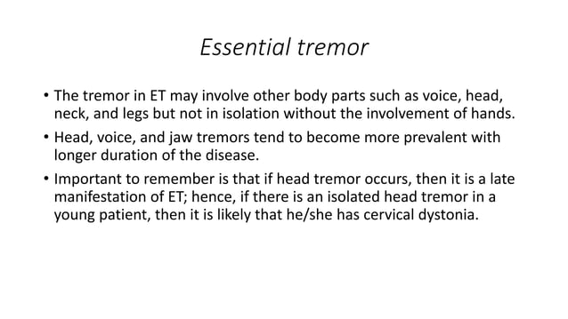 Approach to tremor | PPTX