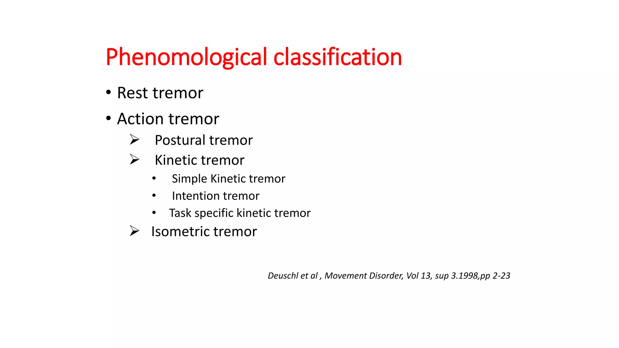 Approach to tremors | PPTX