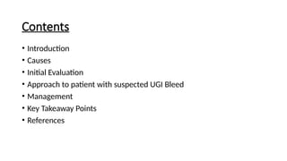 APPROACH TO UGI Bleeding (1).ppt DR. SAMSMSMSMSMSMx | PPTX