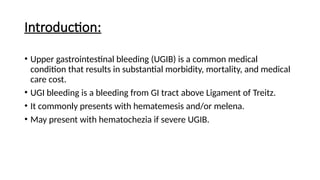 APPROACH TO UGI Bleeding (1).ppt DR. SAMSMSMSMSMSMx | PPTX