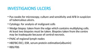 APPROACH TO ULCERS.powerpoint for medical students | PPT