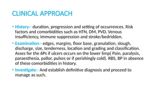 APPROACH TO ULCERS.powerpoint for medical students | PPT