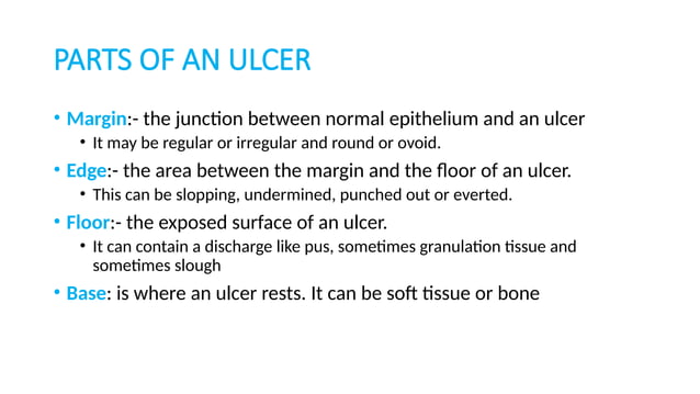 APPROACH TO ULCERS.powerpoint for medical students | PPT