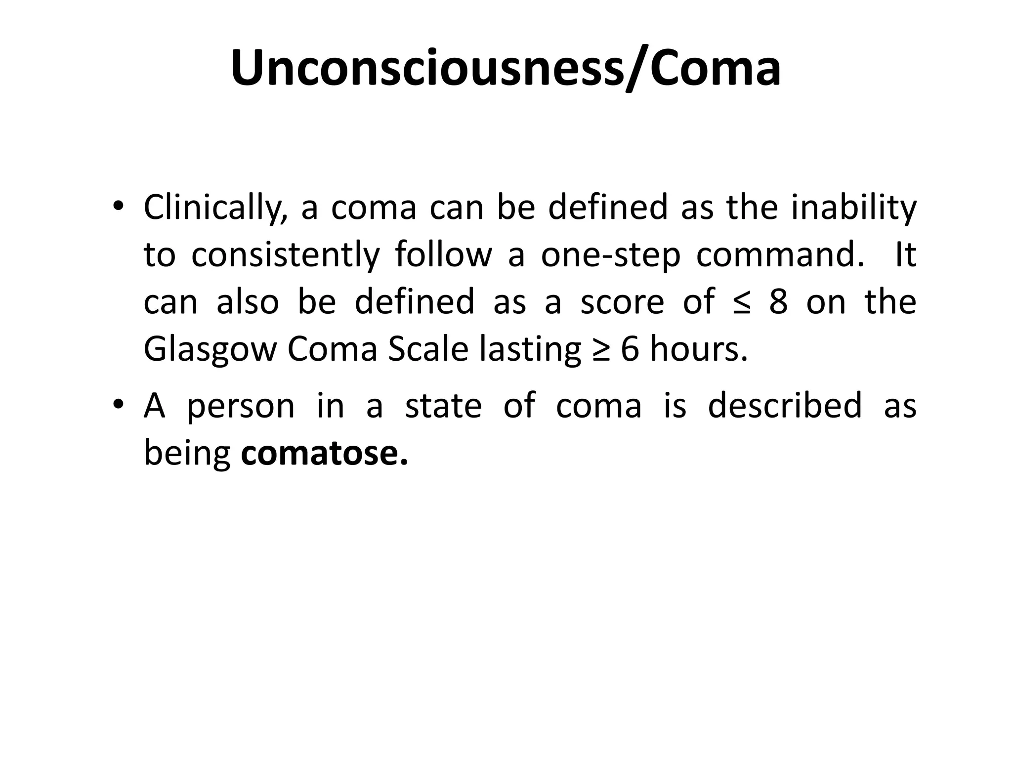 Approach to unconsciousness | PPTX